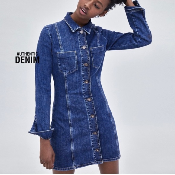 Zara | Dresses | Zara Authenttic Denim By Trf Dress Size S | Poshmark